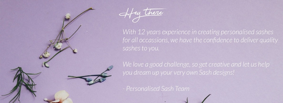 Printed Sashes for all occasions - Pageant, Graduation, Formal, Events