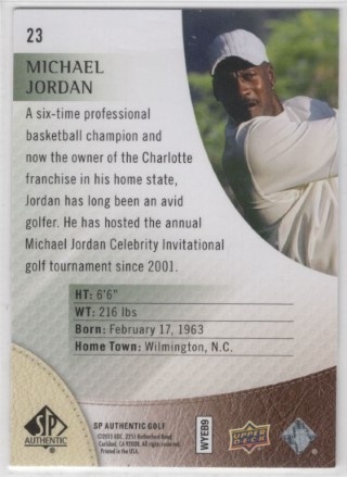 2014 SP Authentic - #023 - Michael Jordan - GOLF