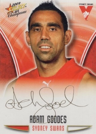 2009 AFL Select Champions - Foil Signature #FS53 - Adam Goodes - Sydney ...