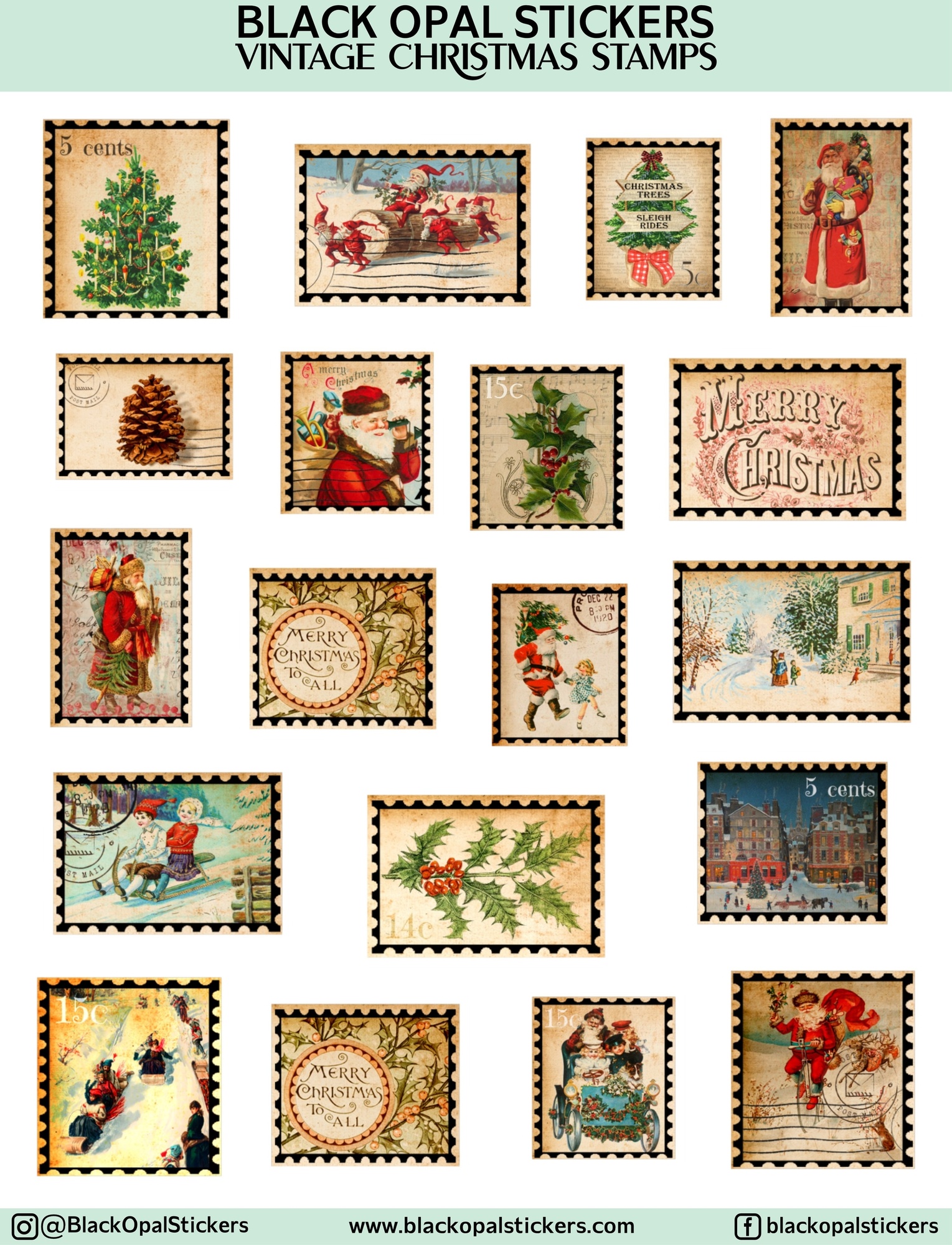Vintage Christmas Stamps