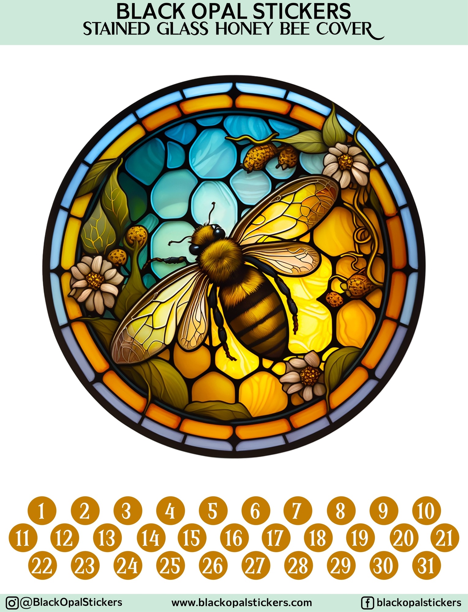 Stained Glass Honey Bee Cover Page