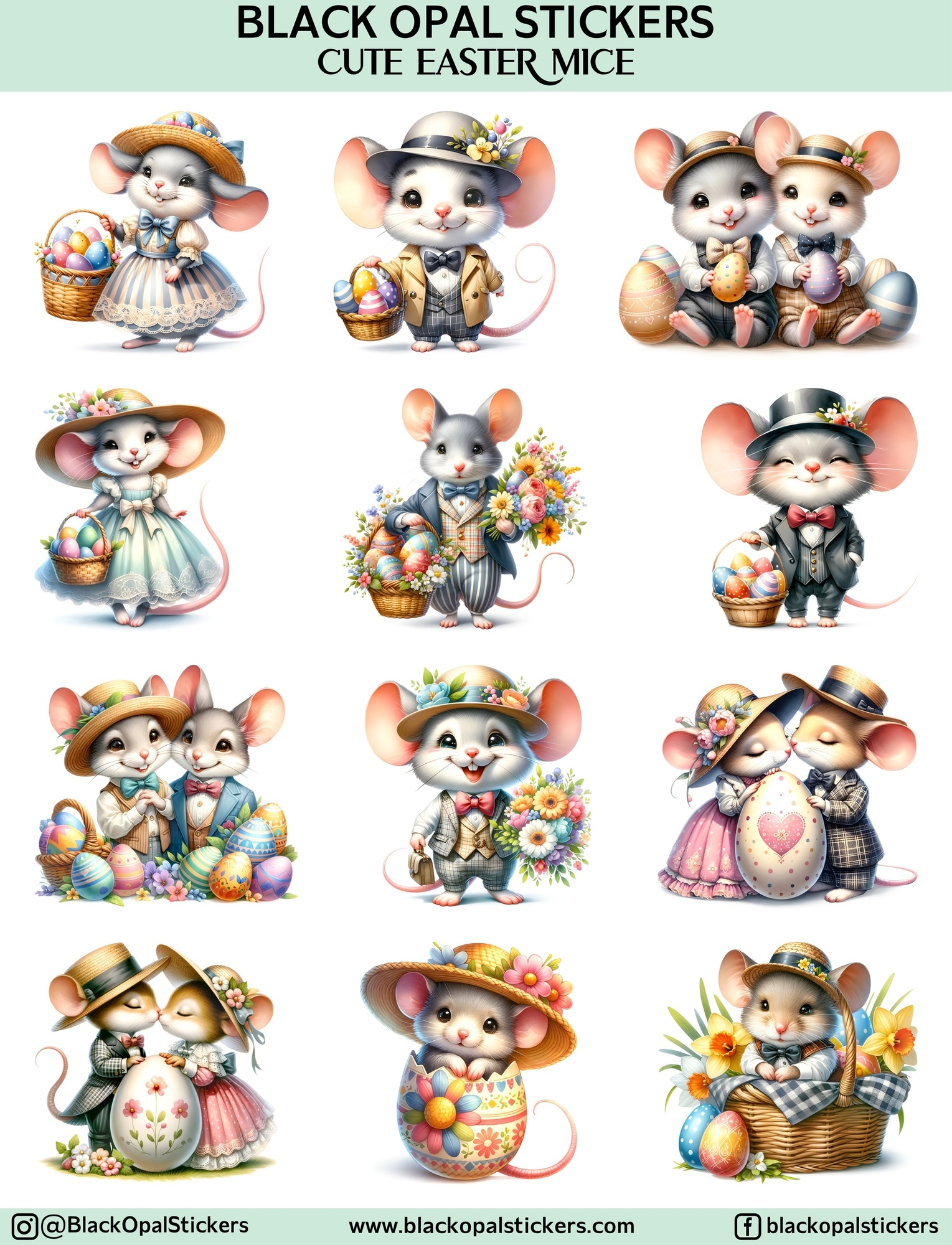 Cute Easter Mice