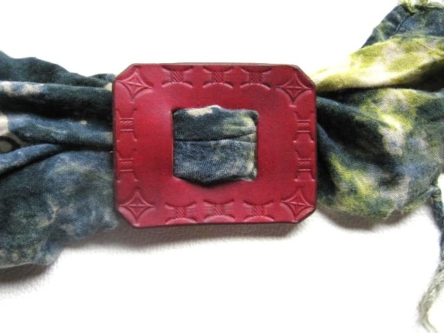 Purple Leather Scarf & Sarong buckle designed & handmade in Australia ...