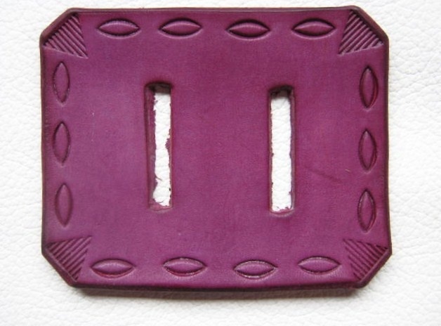 Purple Leather Scarf & Sarong buckle designed & handmade in Australia ...