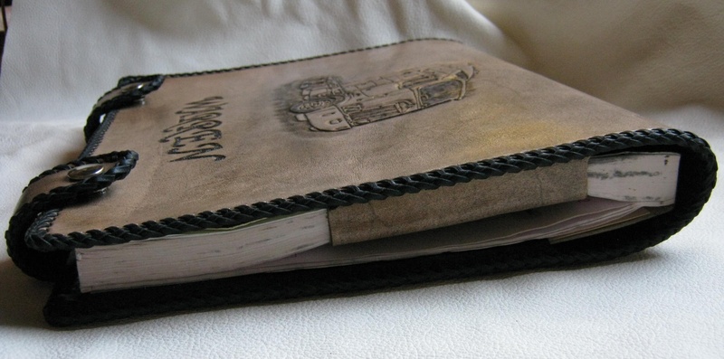 NHVR Truck logbook cover - black w. grey lace